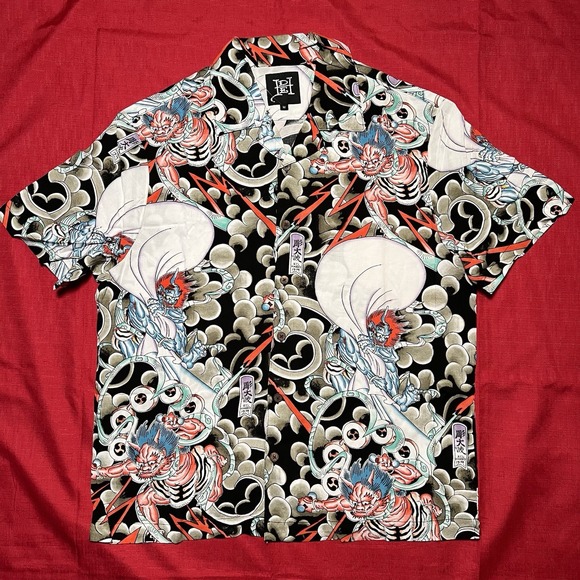 Ed Hardy | Shirts | Ed Hardy Tattoo Collage Camp Shirt Xl Hawaiian ...